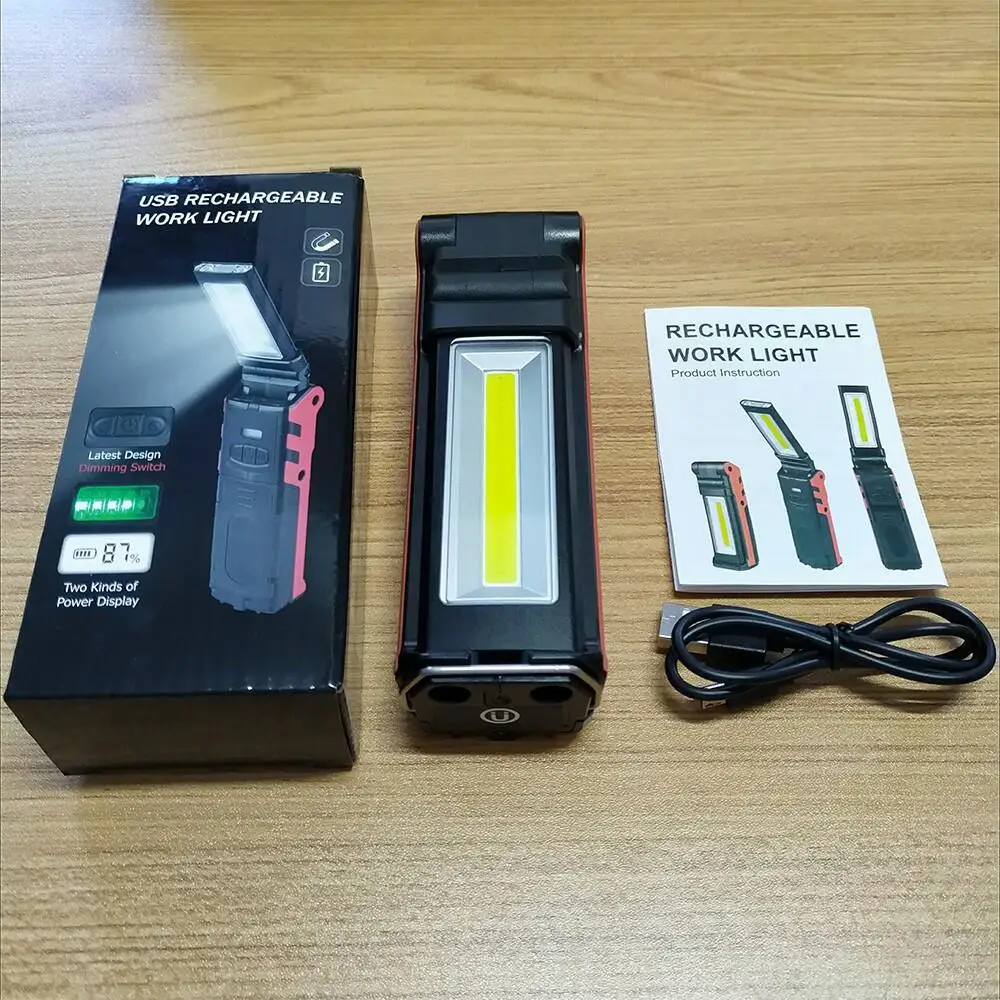 New Portable 10 W 18650 Rechargeable Folding Led Work Light Magnetic ...