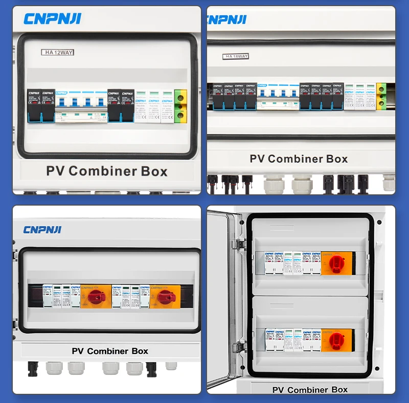 New Design 2p 500v Ip65 4 In 2 Waterproof 80a Pv Combiner Box 4 String ...