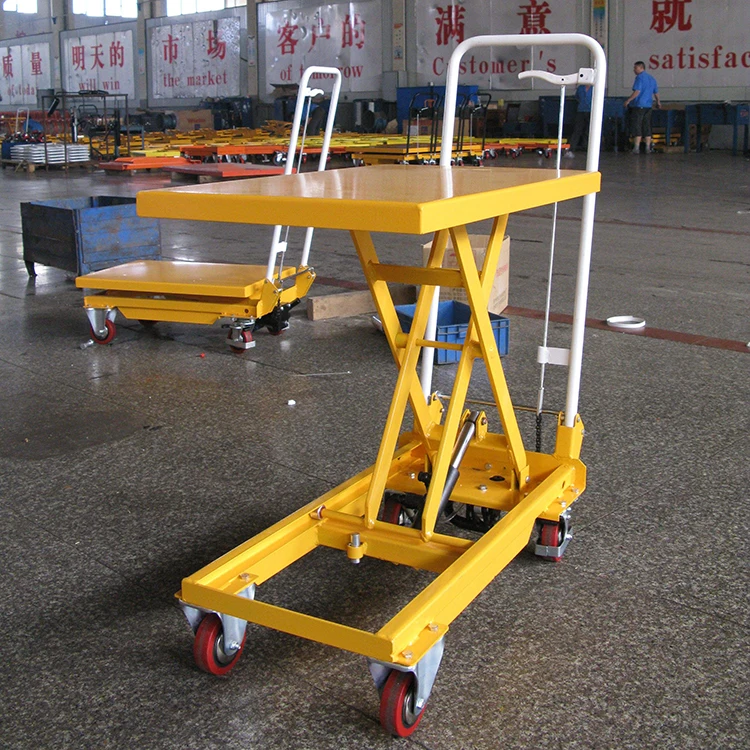 Mini Hand Hydraulic Lift Table - 150 Kg Capacity & Mobility