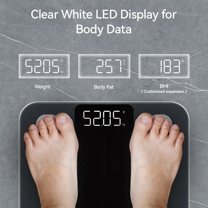 Smart Body Fat Scale Analyzer Bmi Function Sensitive Digital Weight ...