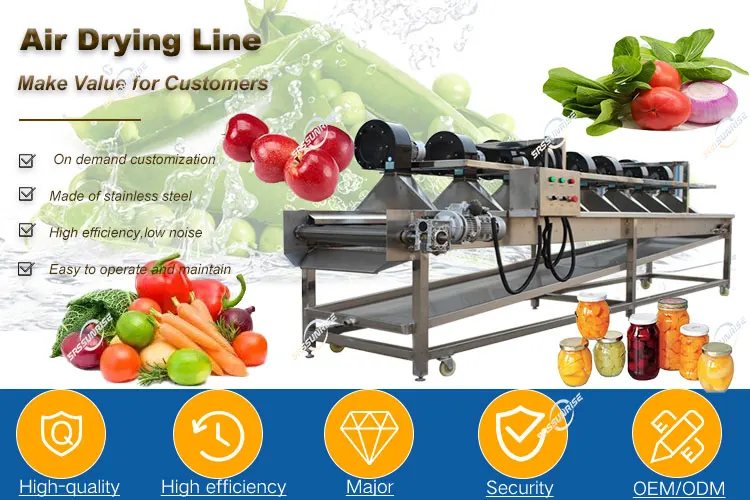 Sunrise Air Drying Machine - Efficient French Fry Processing