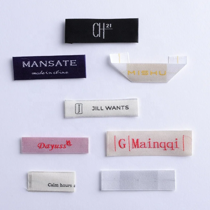 Customized Brand Logo Clothes Garment Fabric Labels High Density ...