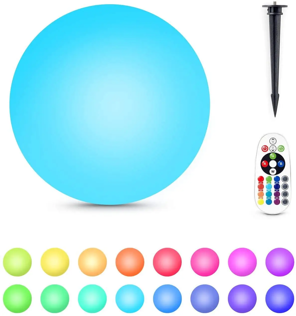 Outdoor LED Solar Ball Garden Light - Color Changing Sphere