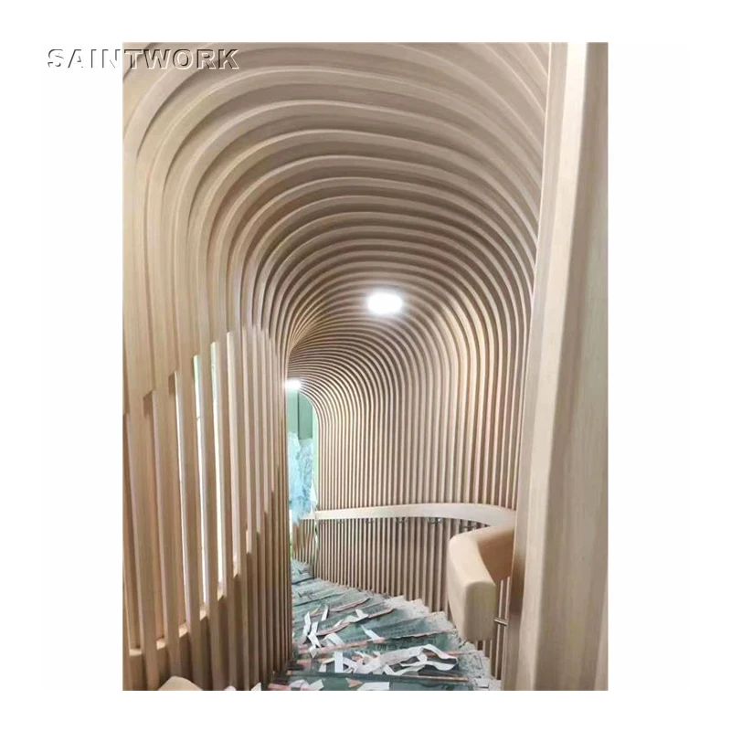 Office Ceiling Design Aluminium Building Material 3D Wave Strip Baffle ...