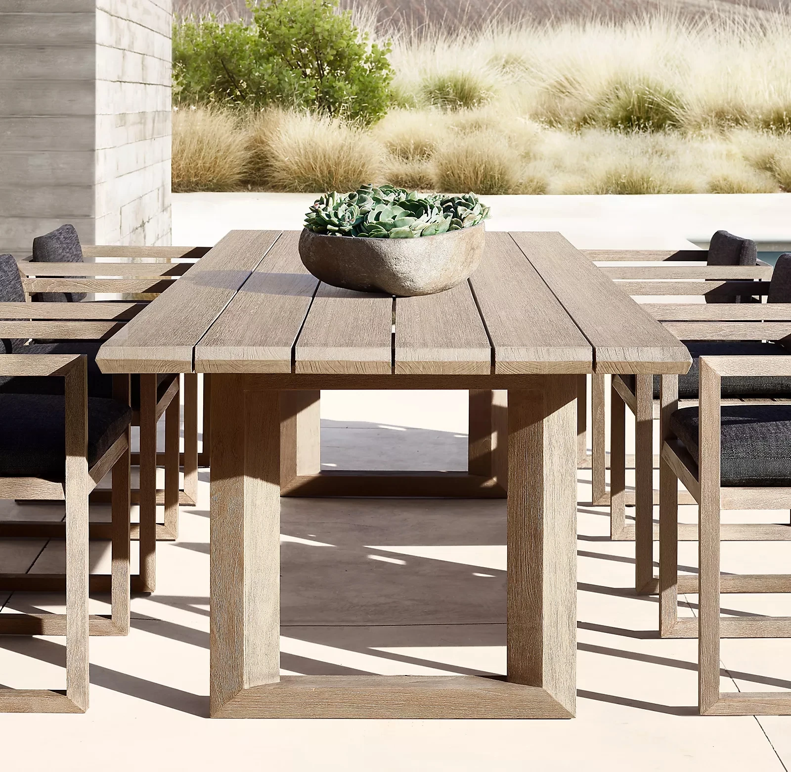 Outdoor Garden Teak Table Hotel Modern Table And Chair Villa Terrace ...