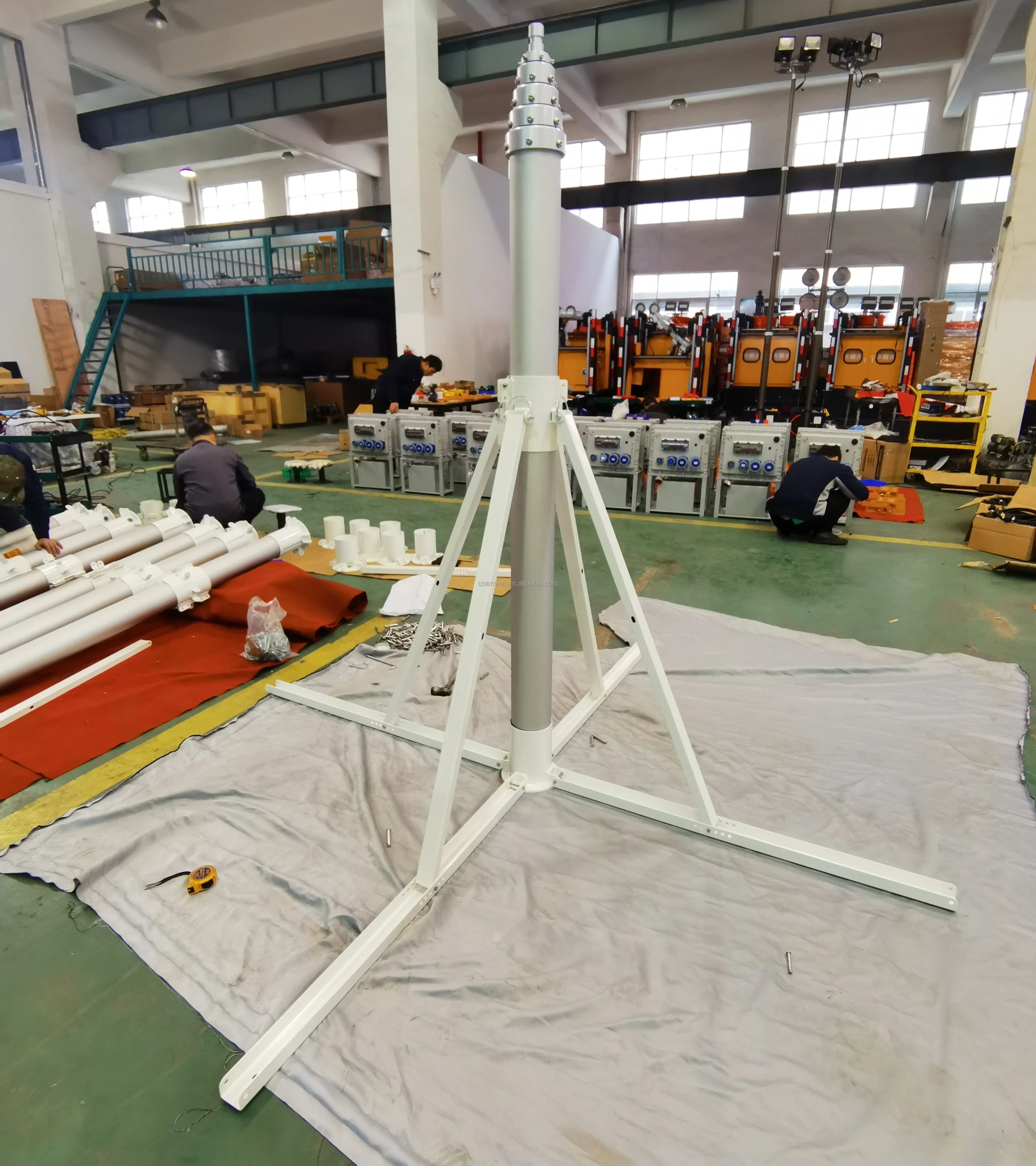 Telescopic Pole Retractable Portable Aluminum Pneumatic Telescopic Mast ...