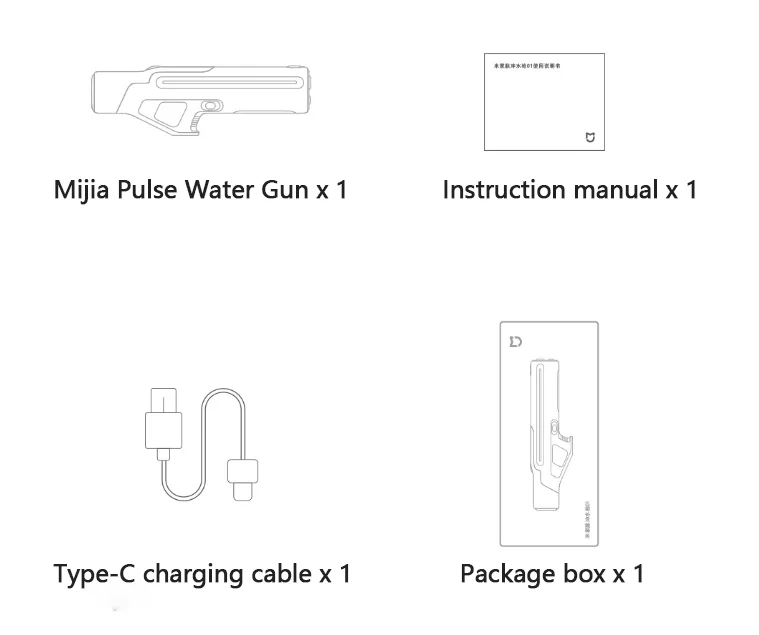 Xiaomi Mijia Pulse Water Gun Large Capacity 9m Range Multiple Firing ...