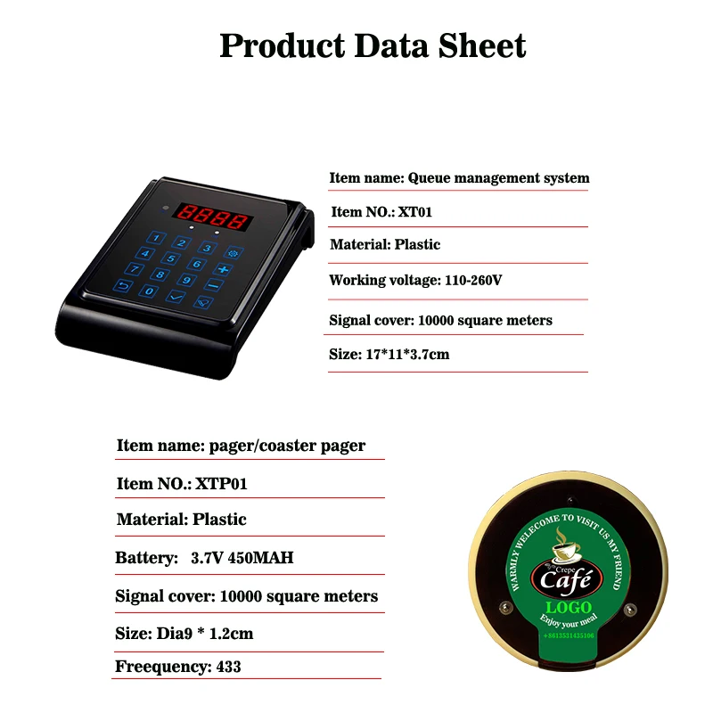 Artom Wireless Paging System For Restaurant Queue Pager Device ...