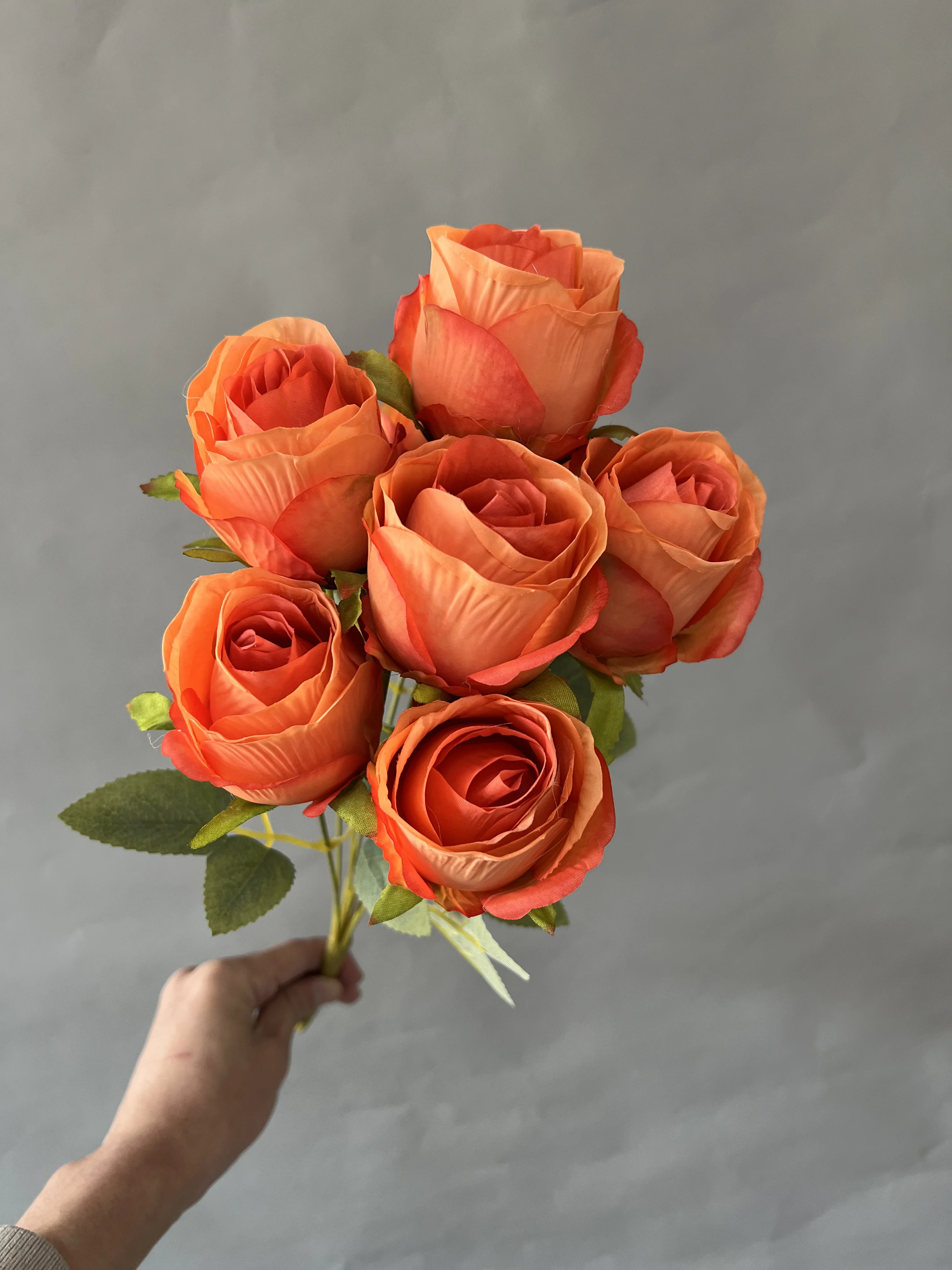7-head Corolla bouquet of roses, artificial flowers, wedding ...