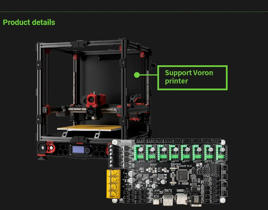 Makerbase MKS Monster8 32Bit 컨트롤 보드 3D 프린터 부품 TMC2209 Voron VS Spider ...