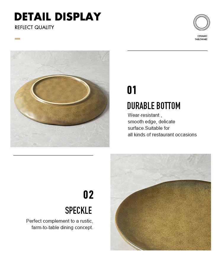 Durable Ceramic Plates - Perfect for Restaurants & Events