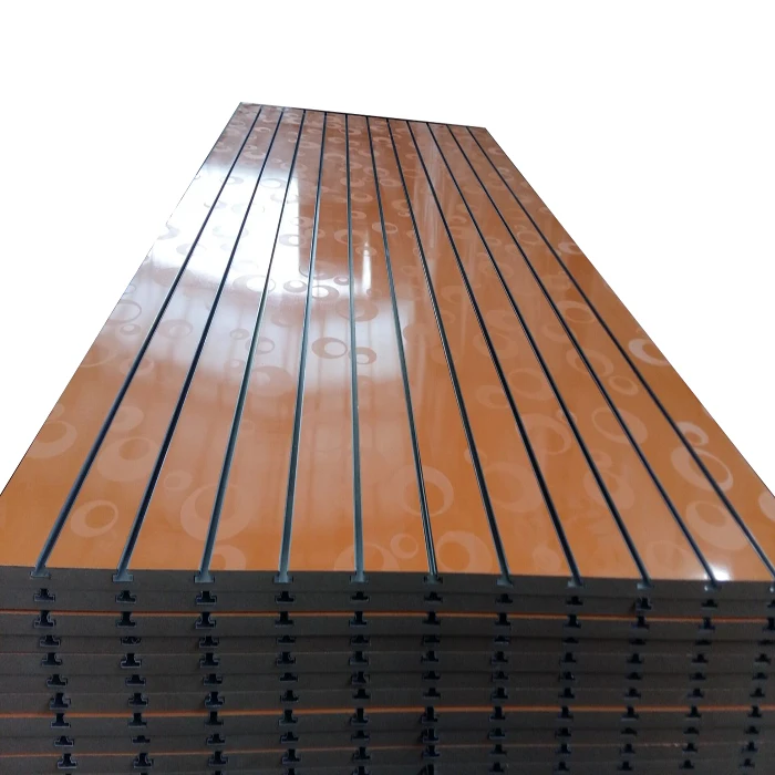 18mm White Melamine Slotted MDF Wall Panel for Modern Indoor Displays ...