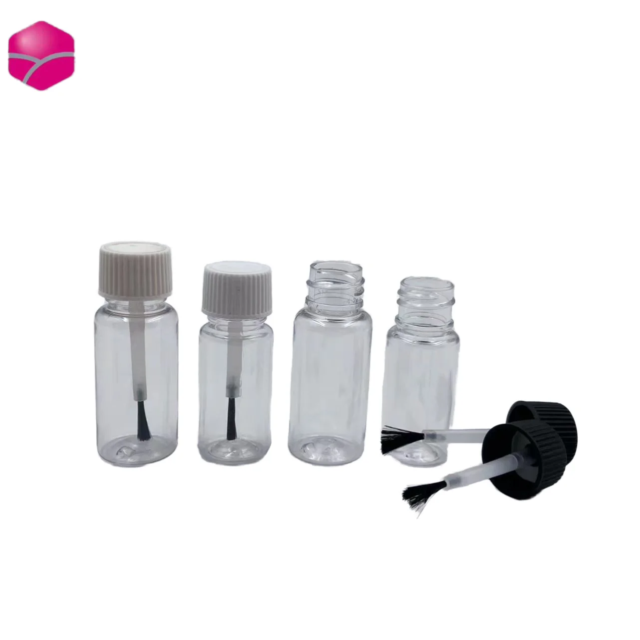 For Clear Plastic Nail Polish Bottles Empty 5ml 10ml 15ml 20ml 30ml ...