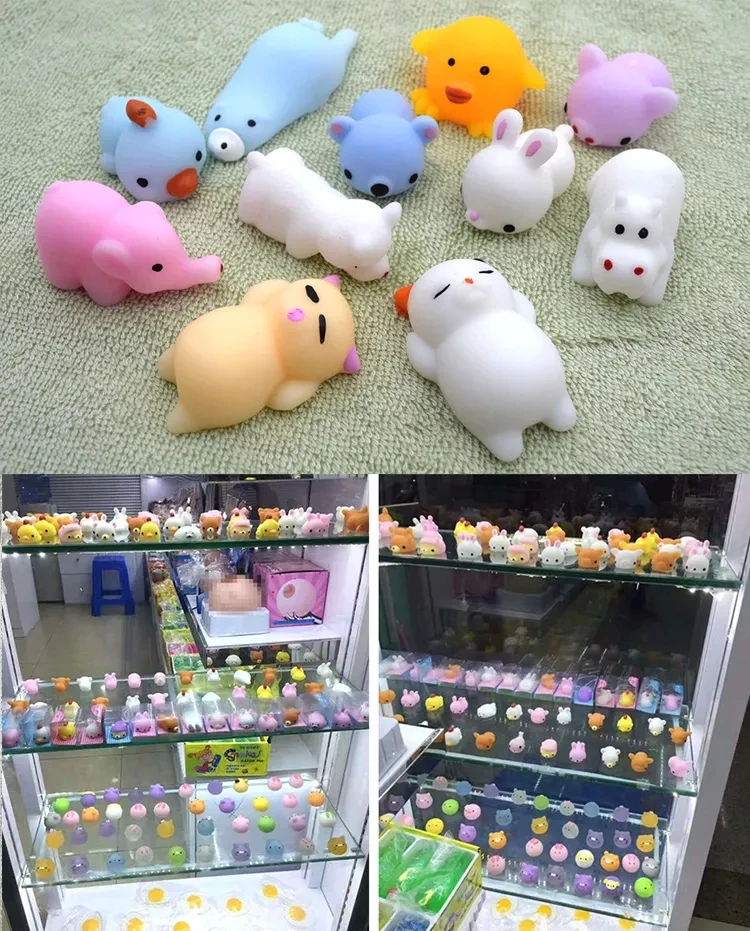 Stress Relief Mochi Squishy Toy Mini Cute Kawaii Tpr Soft Mochi Squeeze ...