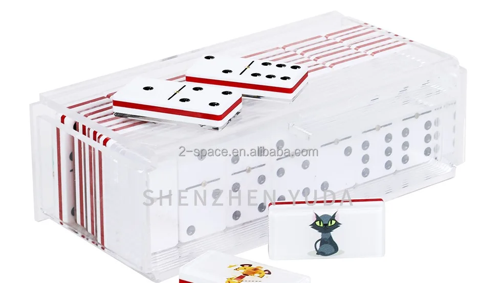 Clear Double Six Pmma Domino Tiles Texas 42 Matador Domino Game Set ...