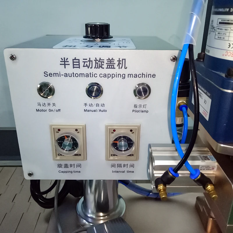 Low Cost Semi Automatic Cap Equipment Factory Cover Plastic Bottles ...