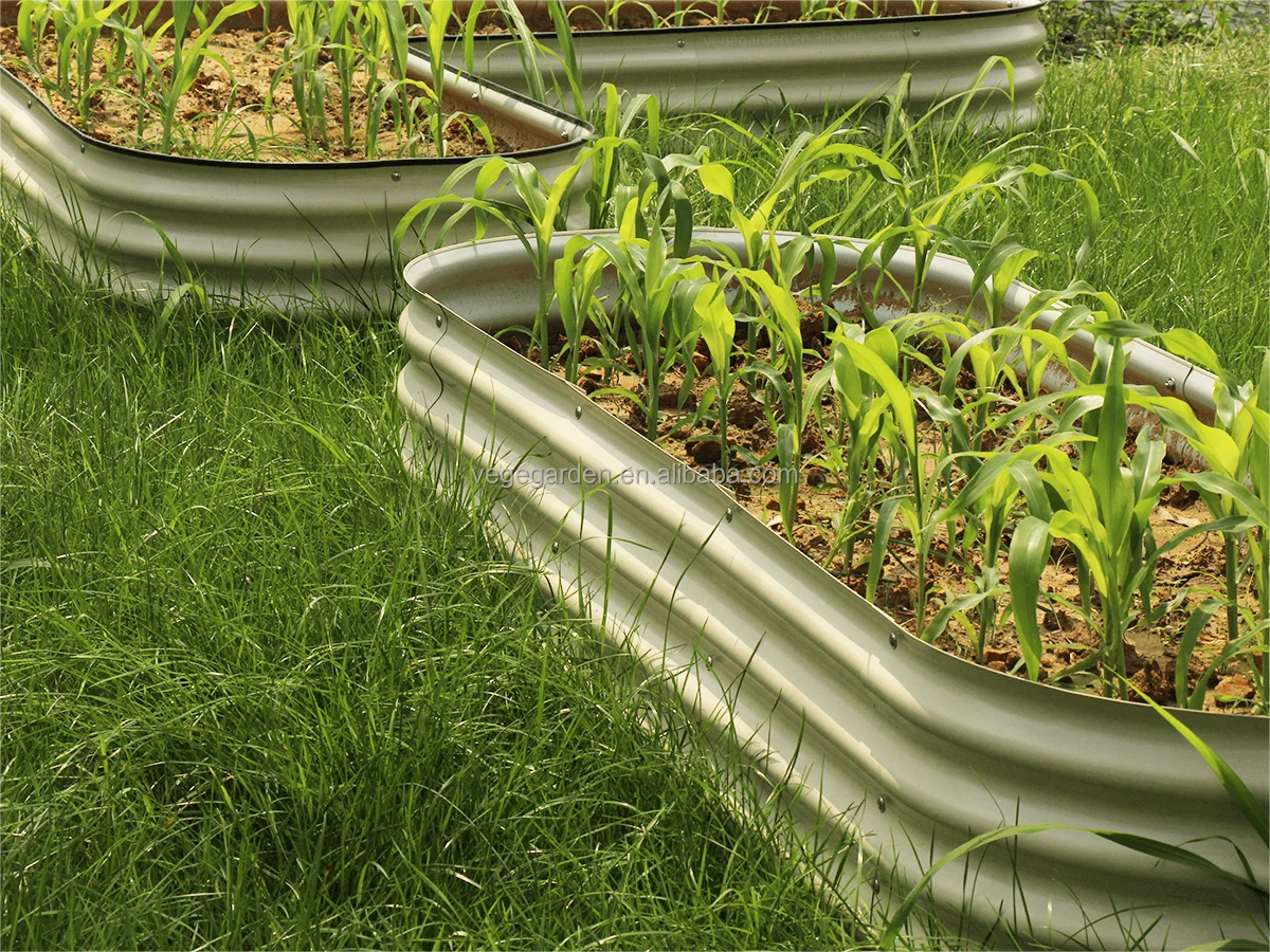 Custom Outdoor Metal Raised Garden Bed Deep Root Metal Garden Self ...