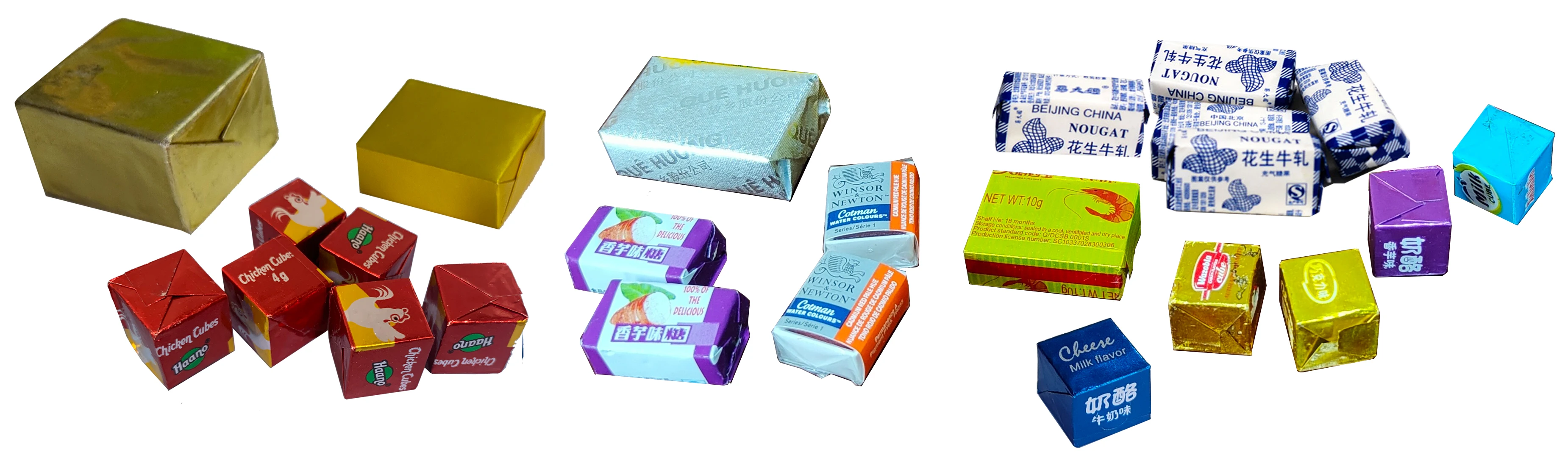 Chicken Seasoning Cube Bouillon Wrapping Machine - Automatic