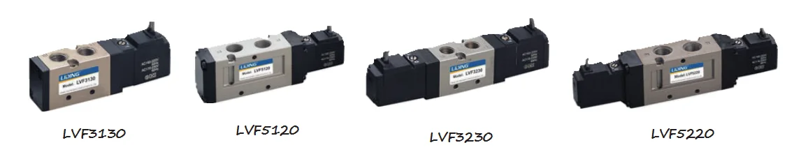 Lvf Series Dc 24v Solenoid Flow Control 5/2 Way Pneumatic Valve - Buy 5 ...