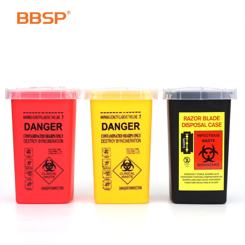 Medical Sharps Disposal Needle Recycling Waste Container 1-13l Medical Sharps Waste Bin Safty ...