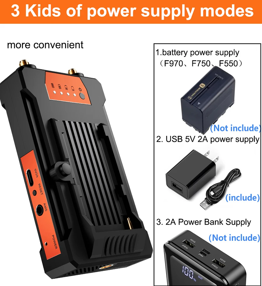 200m Wireless HDMI Extender with Battery for Outdoor Streaming