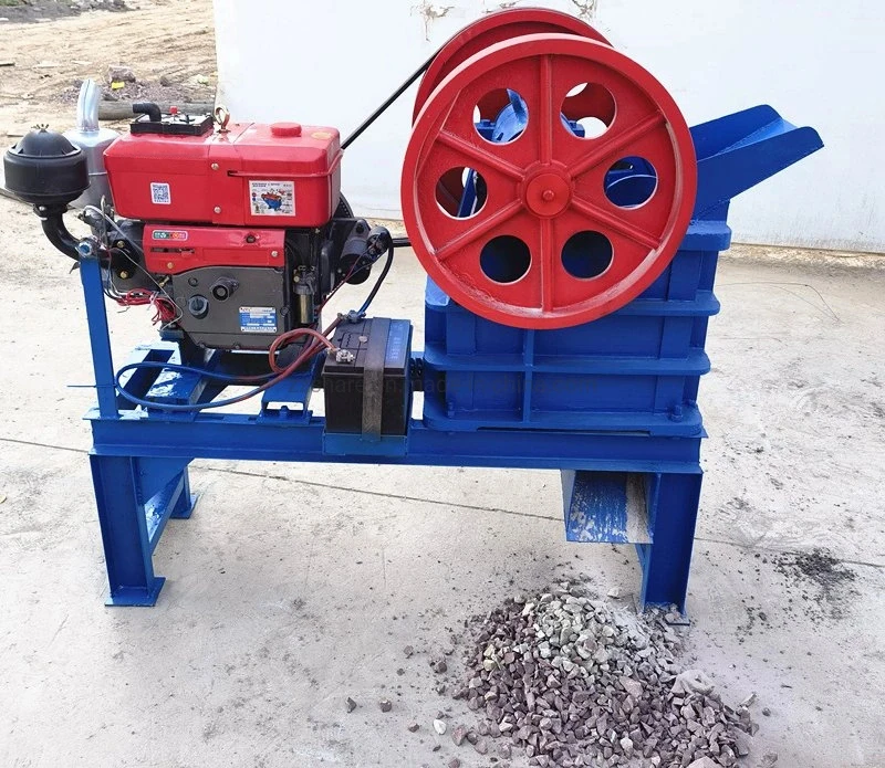 Mini Portable Mobile Diesel Engine Jaw Crusher Gold Ore Rock Stone ...