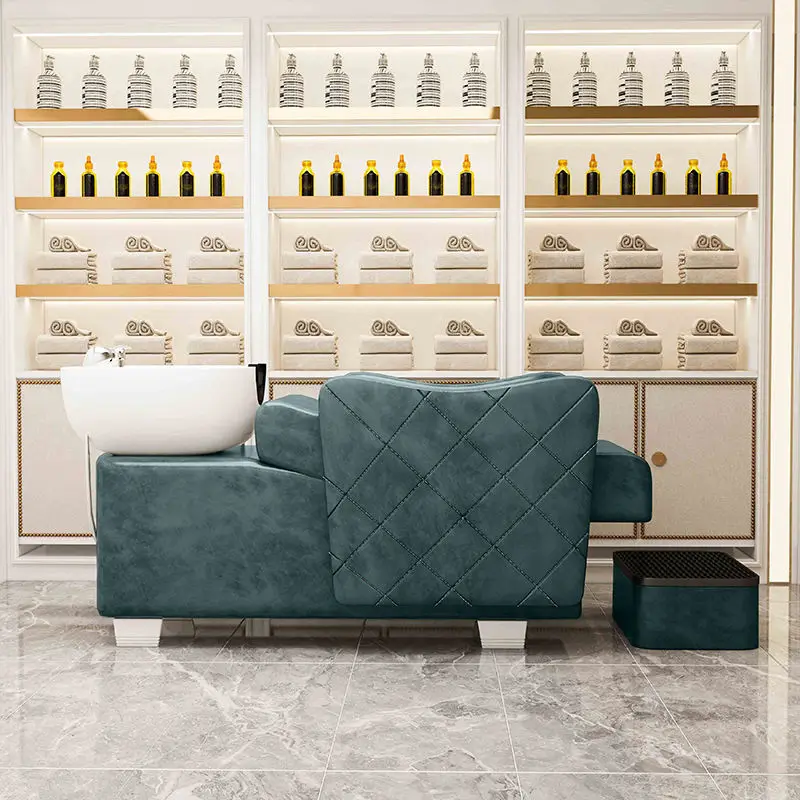 Hair Salon Chair Porcelain Aluminium Shampoo Bed Spa Hair Salon Chair ...