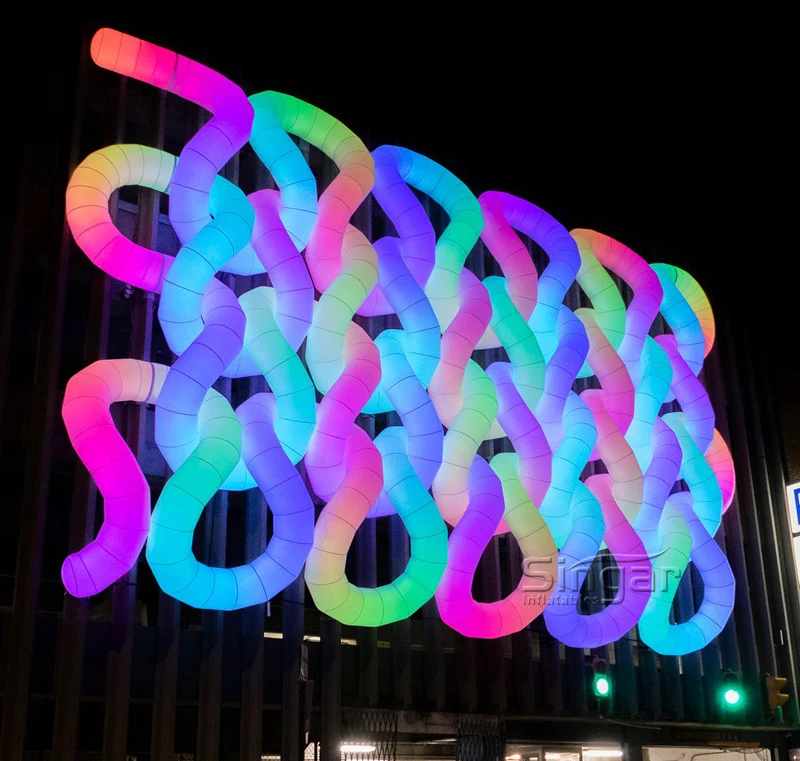 Outdoor Large Custom Sculpture Inflatable Art LED Wall Art Decor ...