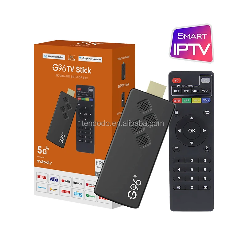 TENDODO Android TV Stick - 4K, Wi-Fi 2.4g/5ghz, Voice Remote