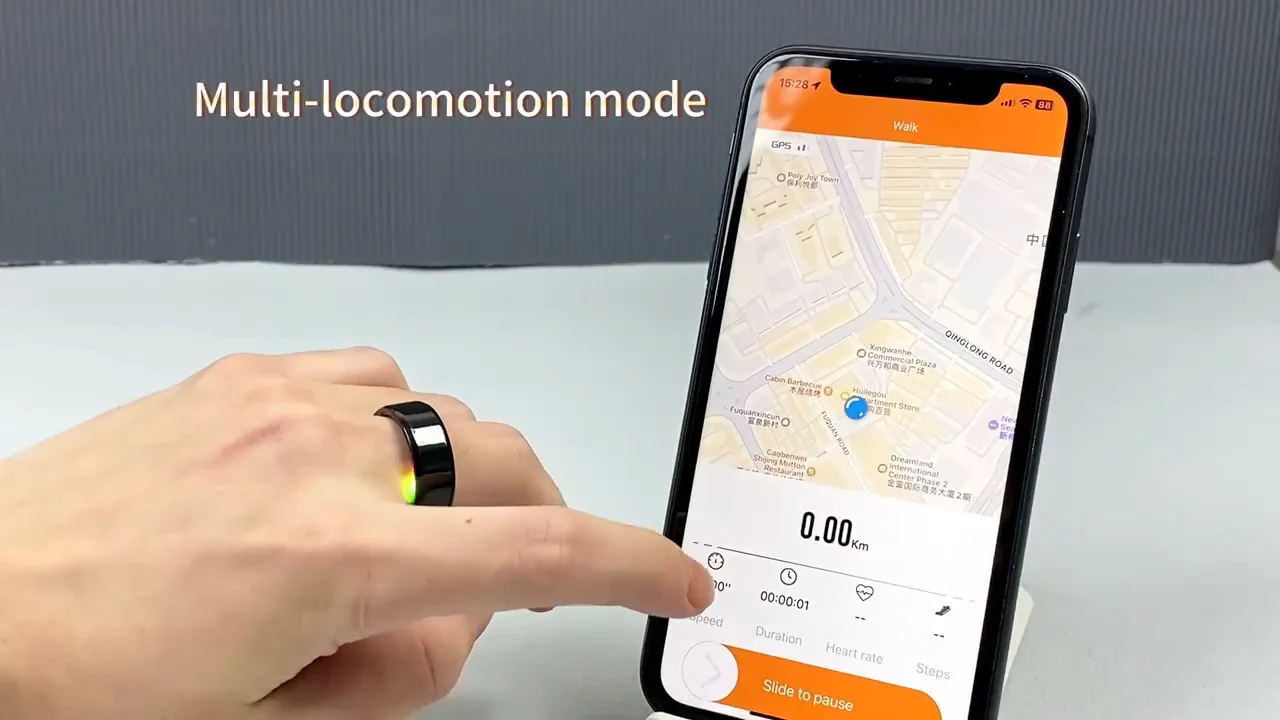 Activity Tracker Smart Ring Logo Charging Health R Fitness Tracker ...