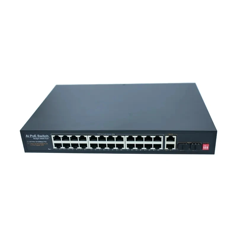 24 Port 300w Poe Switch 2port 1000m+2sfp Management Poe Security Switch ...