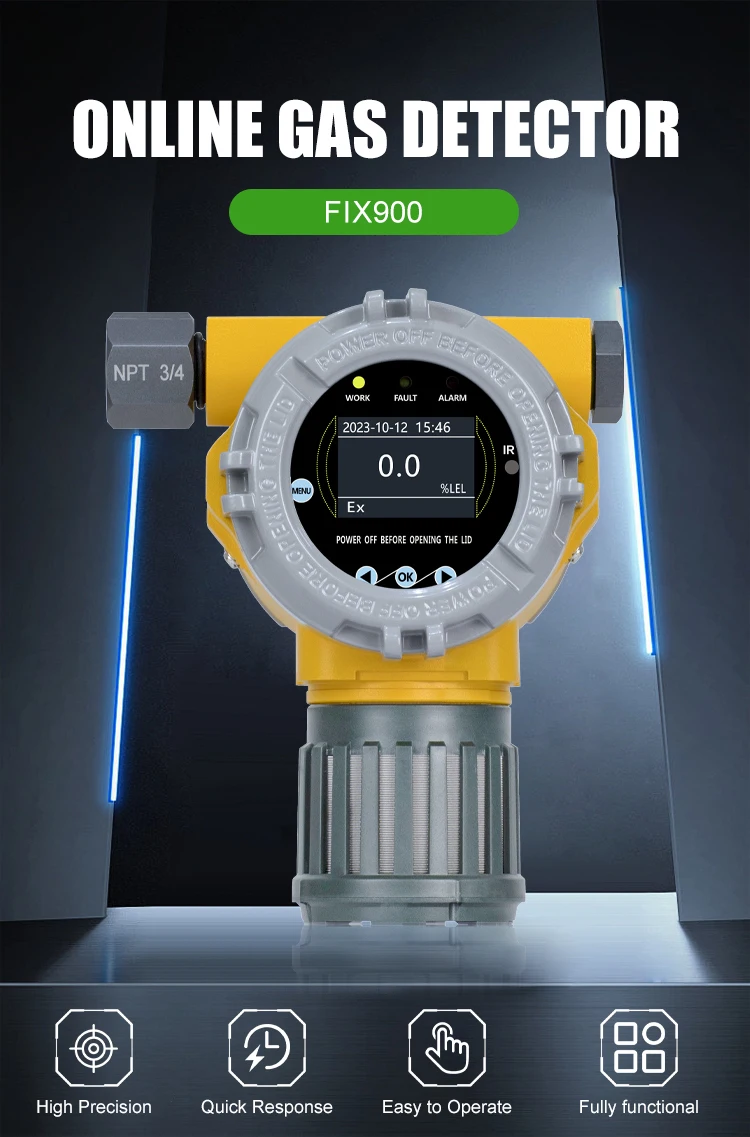 Fixed Type Industrial Commercial Smart Gas Detector Co Co2 O2 Ozone ...