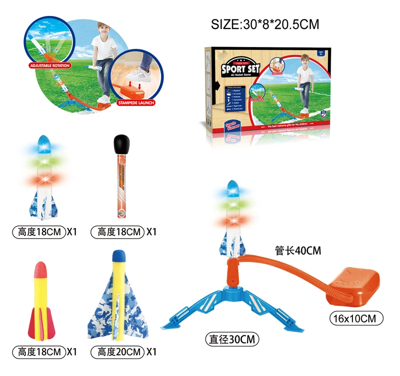 LED Rocket Launcher - Fun and Whistle for Kids & Adults