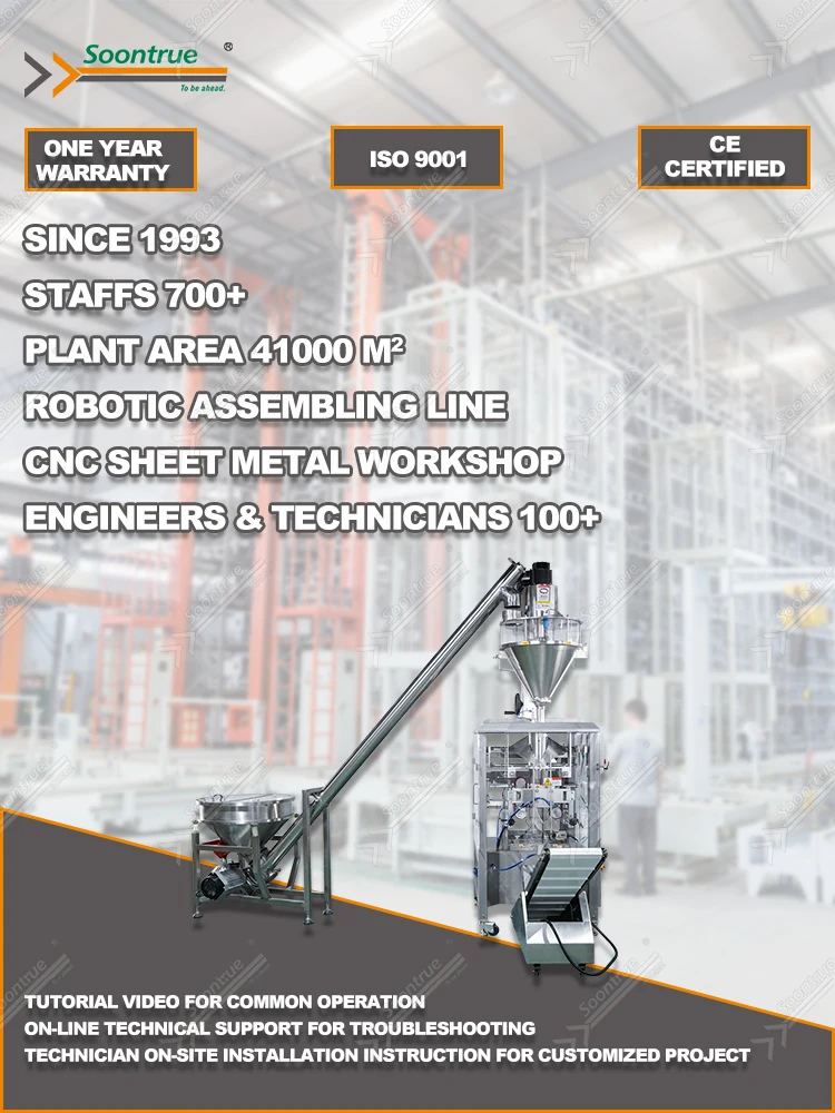 Fully Automatic 100g - 1kg Flour Masala Powder Spice Auger Filling ...