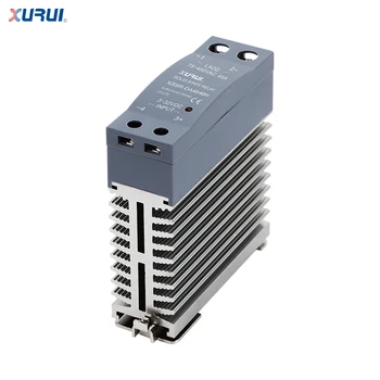 Din Rail Mount Ssr Relay With Heat Sink Da / Aa 40amp Module Ac Solid ...