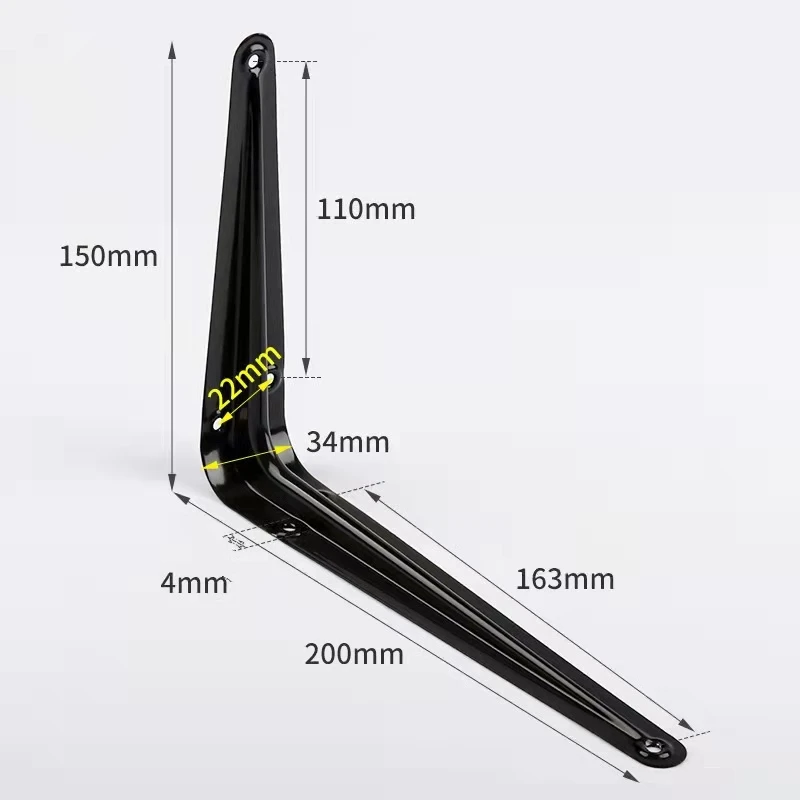 L Shape Triangle Metal Shelf Brackets Multi- Size Optional Stainless ...