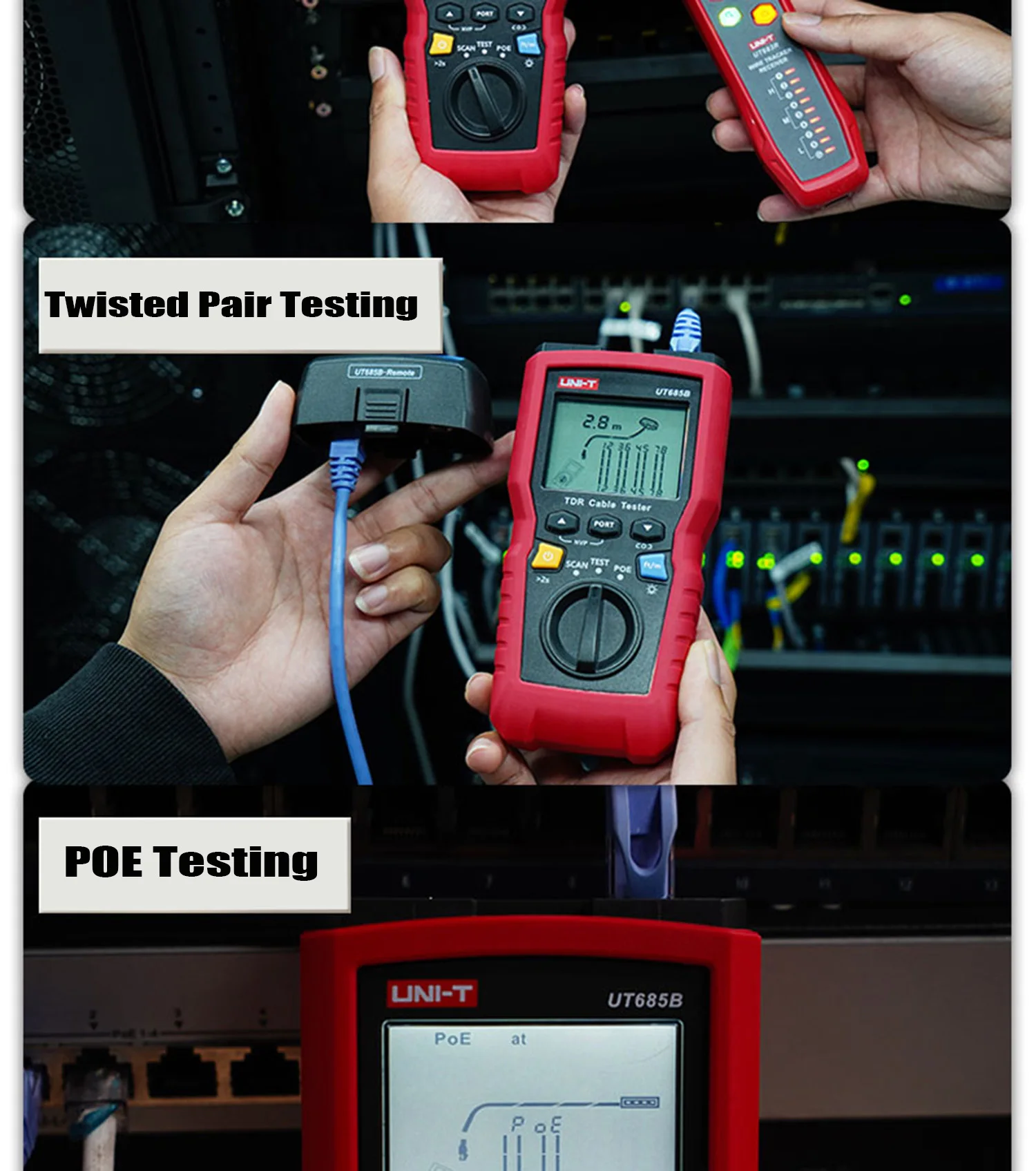 UNI-T UT685B KIT - Professional TDR Cable Tester for Networks