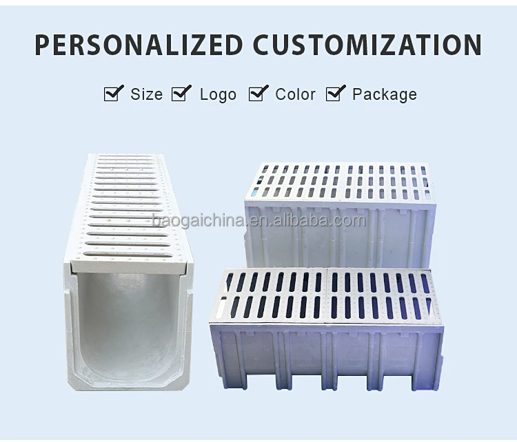 Finished Drainage Ditch U-shaped Kitchen Sewer Stainless Steel Slot ...