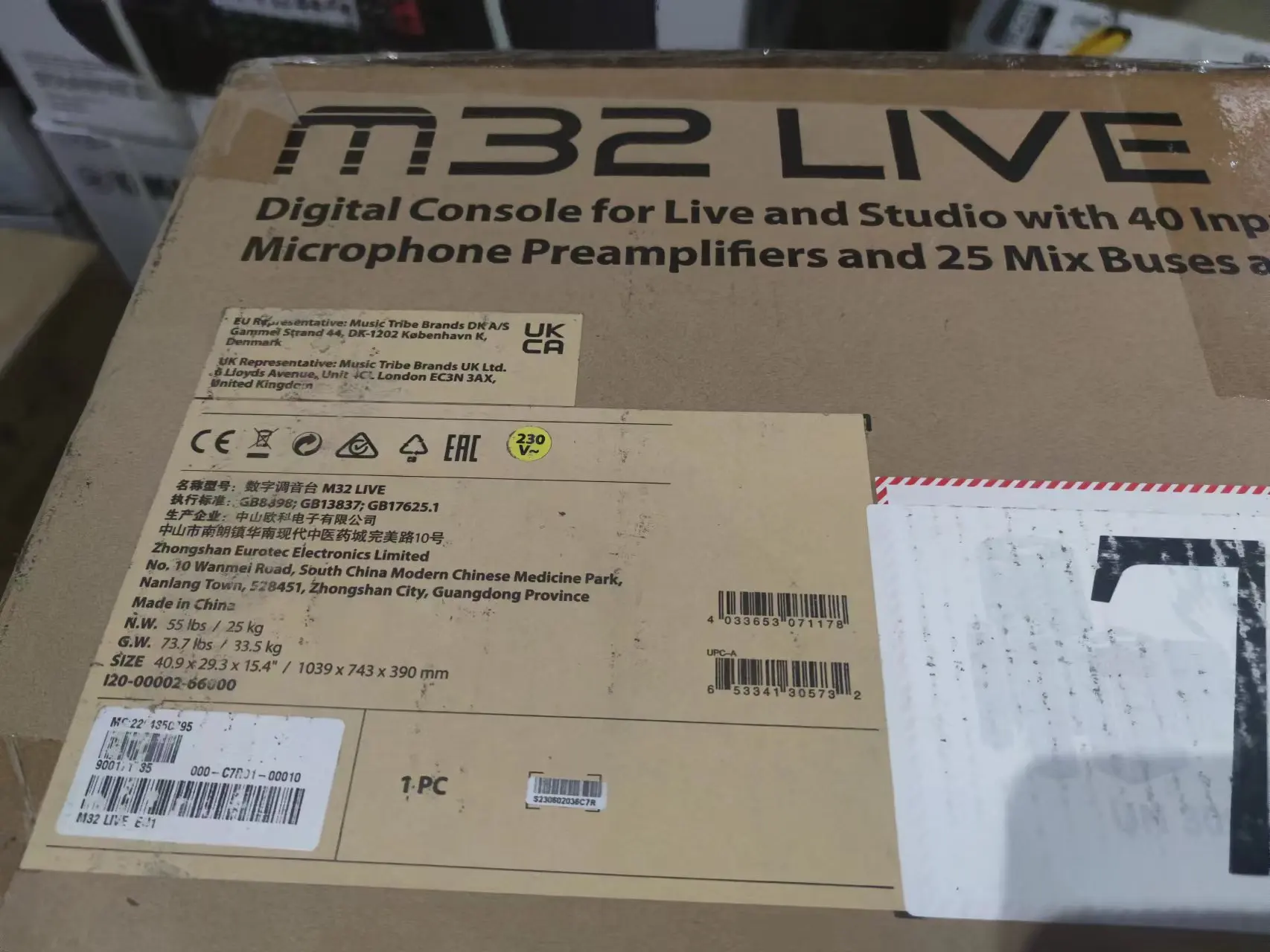 Midas M32 Live 40 Channel Digital Audio Speaker Digital Mixing Console 25-bus Line Array System ...