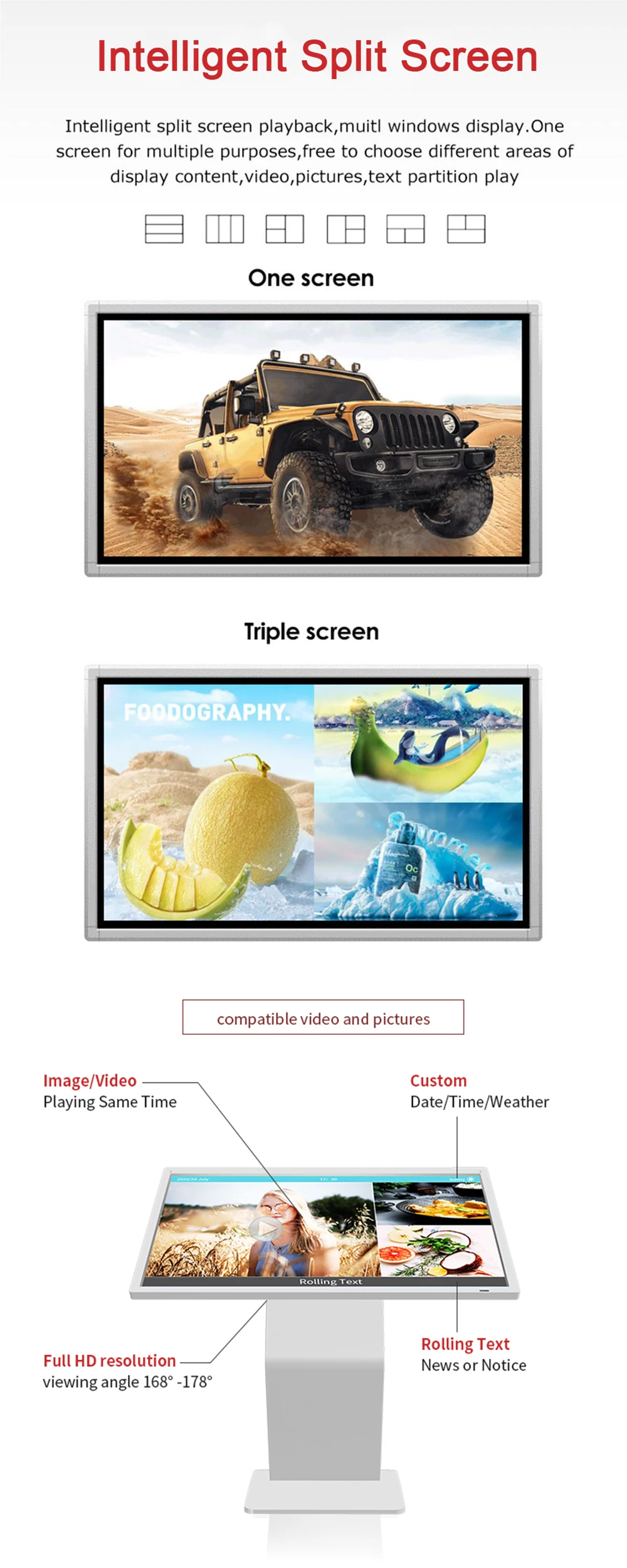 43 Inch Stand Flat LCD Touch Screen Kiosk - China Manufacturer