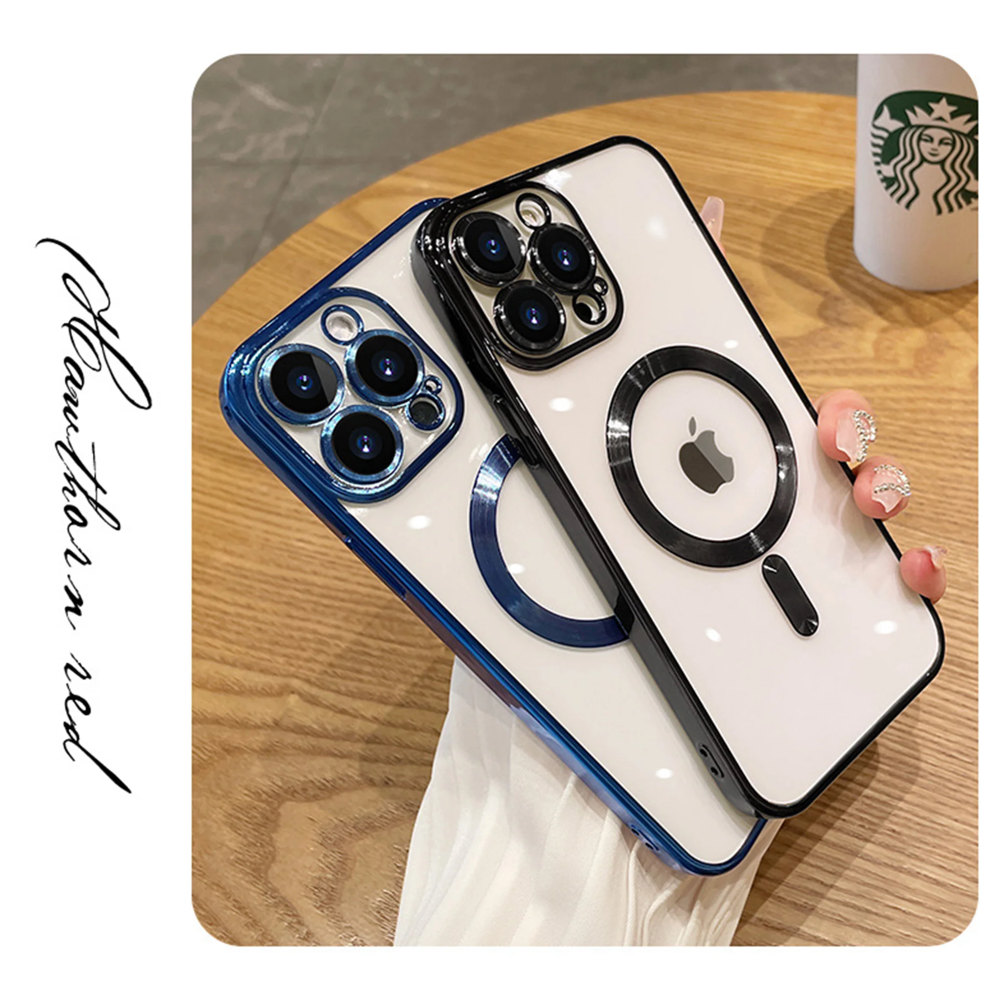 Electroplate Plated Wireless Charging Shockproof Back Cover Magnetic ...