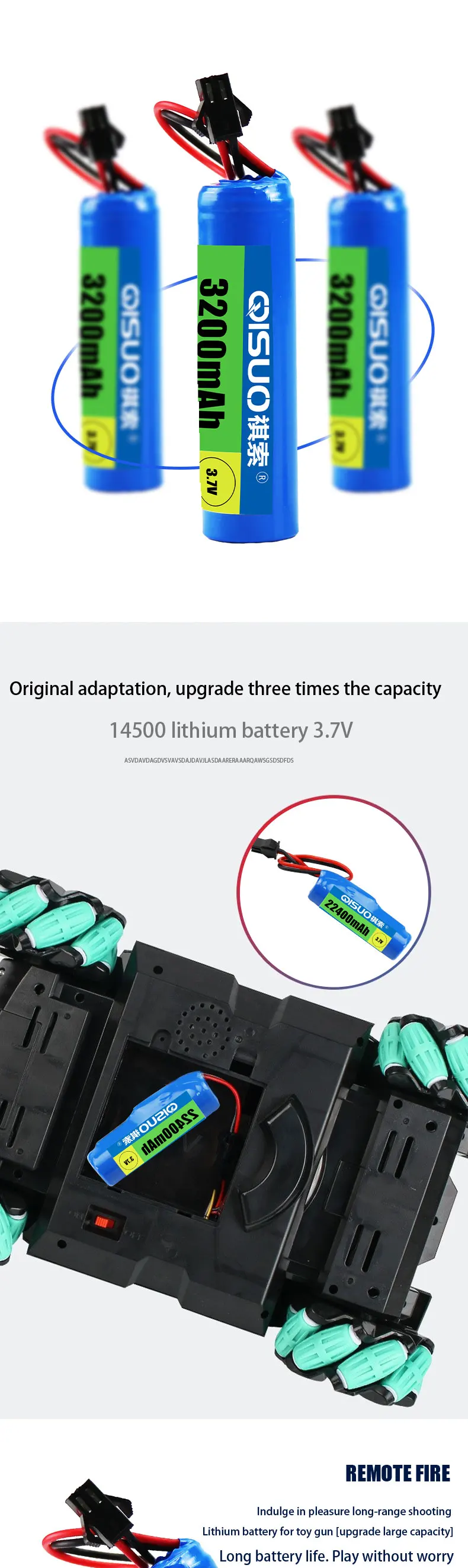 18650 Lithium Ion Battery Pack 3.7V 2500mah Rechargeable Cells for ...