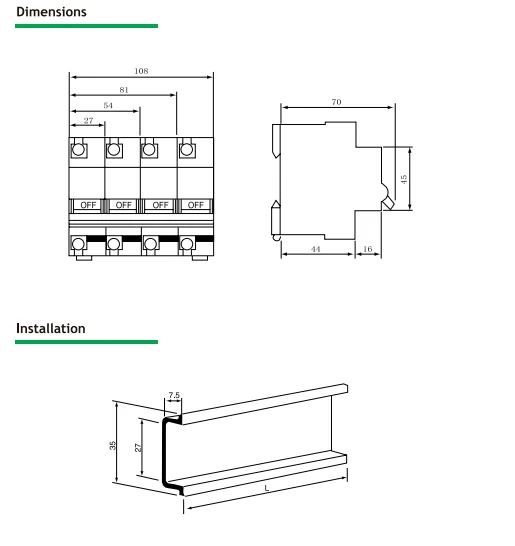 CNCSGK CSB8-125 MCB Switch Double Pole - Reliable Protection
