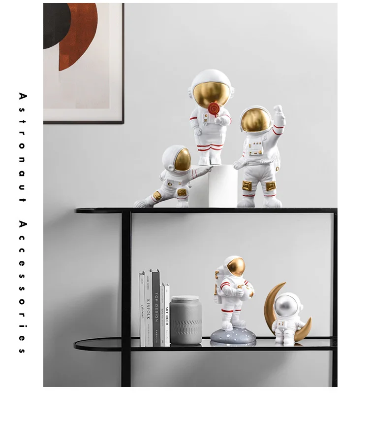 Sylwan Oem Modern Astronaut Table Resin Figurines Light Weight Living ...