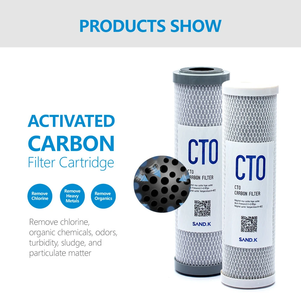 10 Inch Water Filter 5 Micron Cto Activated Carbon Block Filter ...