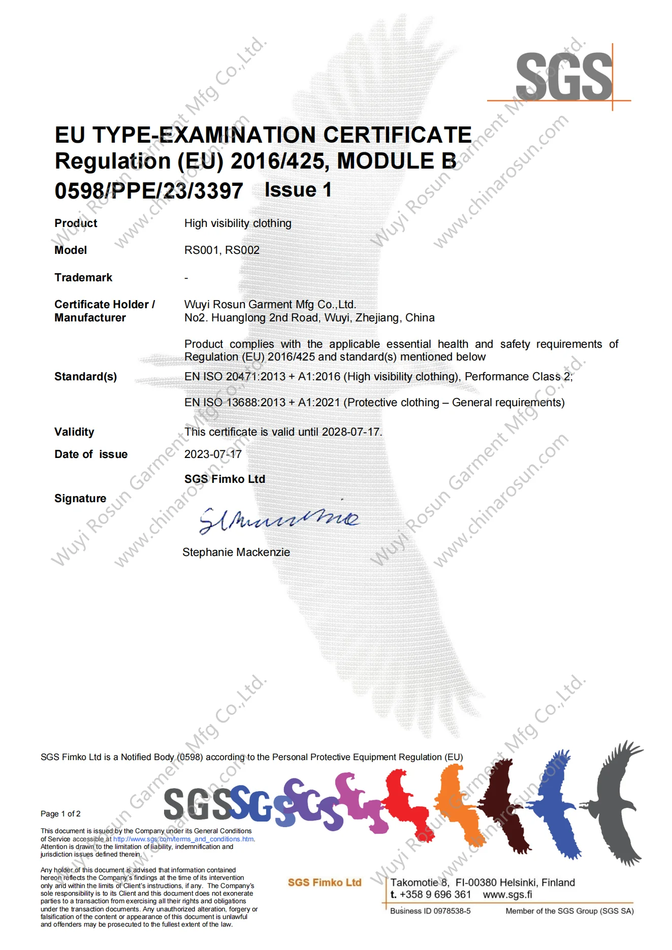 Ce/ansi Certificate Class 2 Reflective High-visibility Id-pocket Road ...