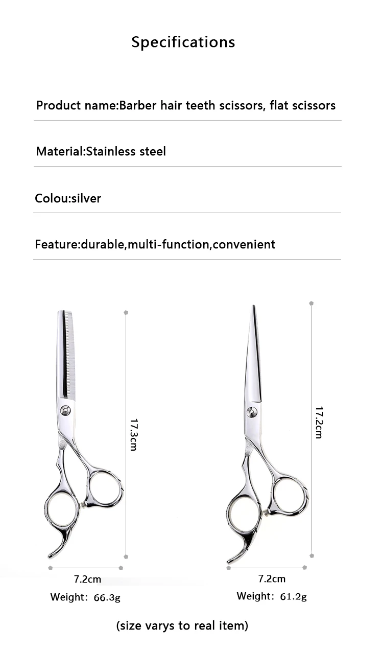 Professional Haircut Shear Barber 6 Inch Hairdressing Thinning Scissor ...