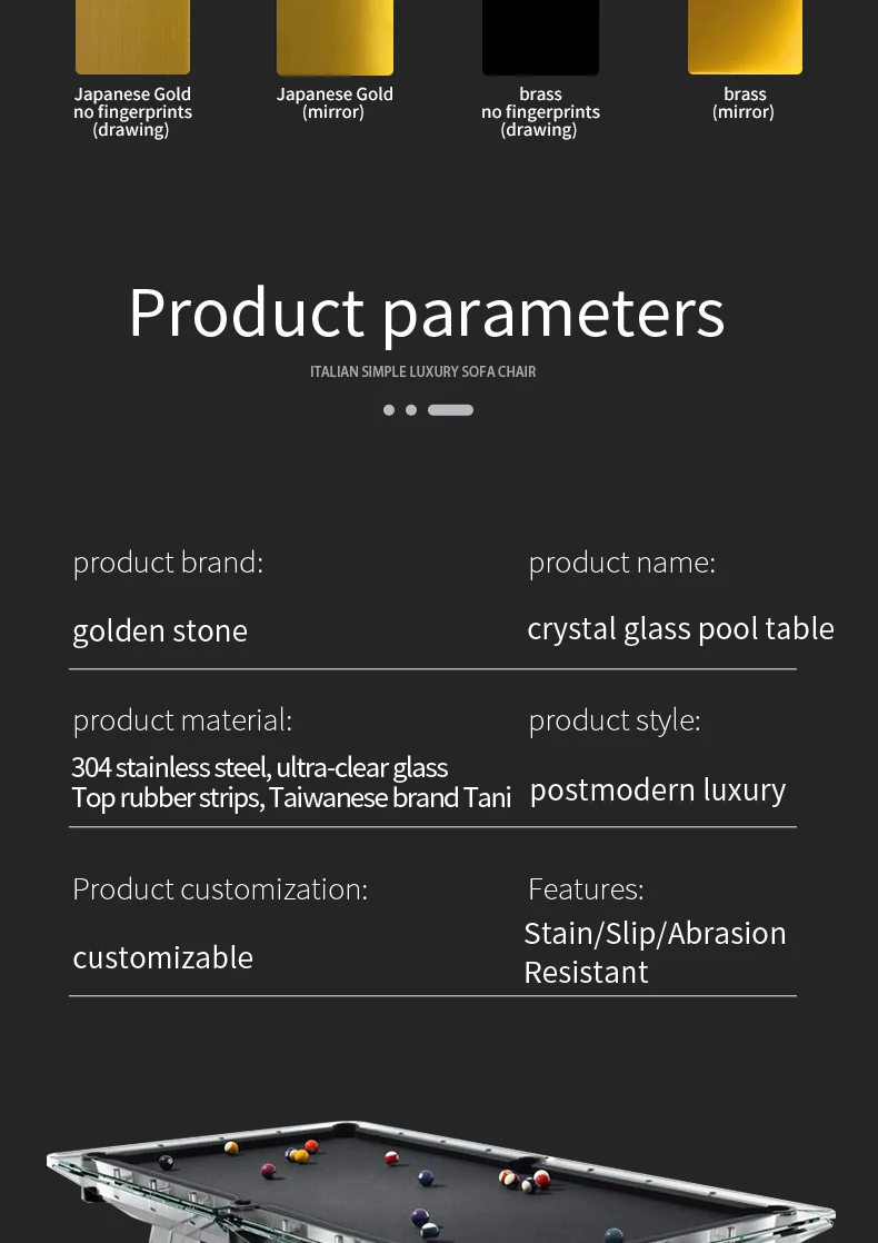 Customizable American Standard Black Eight Full Set Snooker Pool Table ...