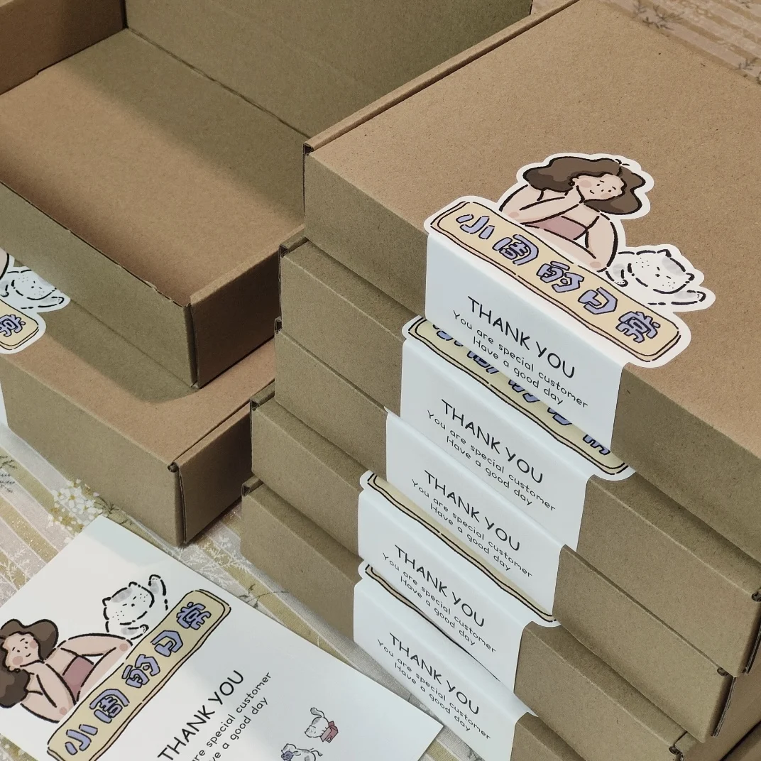 Waterproof Box Sealing Sticker Custom Shipping Box Label Sticker ...