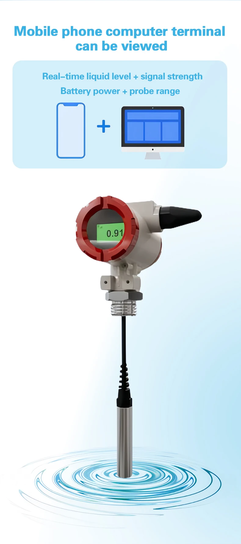 Wireless 4g Liquid Level Transmitter Remote Fire Tank Water Level ...